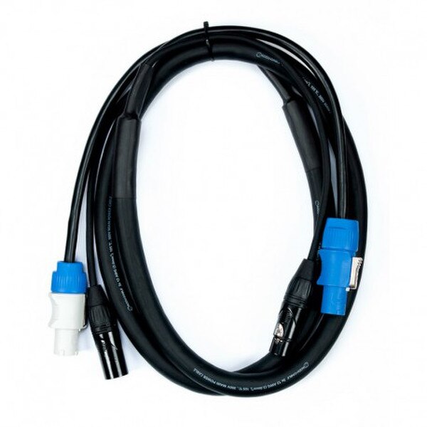 Accu-Cable 6' 3 Pin DMX & Powercon Link Cable (Accu-Cable AC3PPCON6)