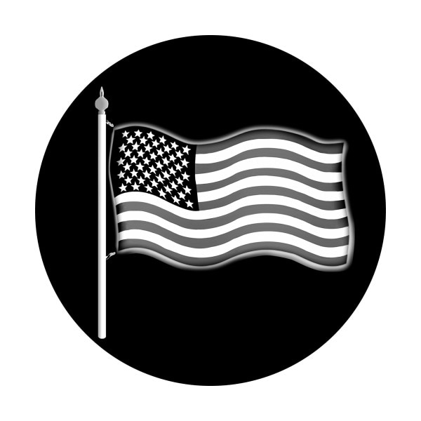 Apollo SuperRes High End Glass Gobo 1217 Flag and Staff (Apollo HE-1217)