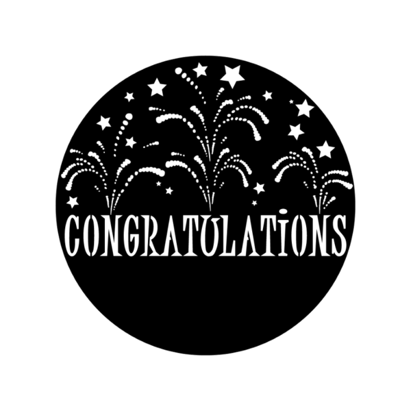 Apollo Metal Gobo 3592 Festive Congratulations (Apollo ME-3592)