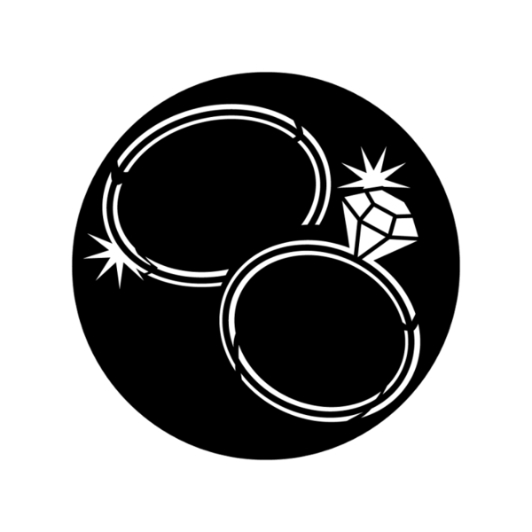 Apollo Metal Gobo 4019 I Do Rings (Apollo ME-4019)