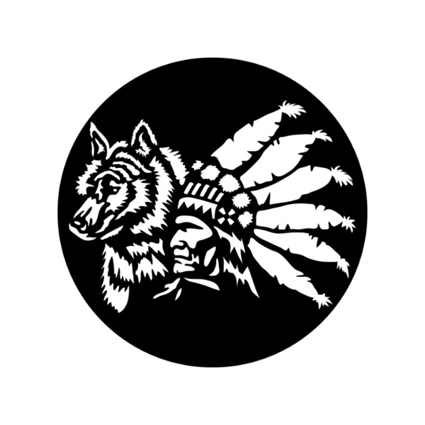 Apollo Metal Gobo 7051 West Indian w/ Wolf (Apollo ME-7051)