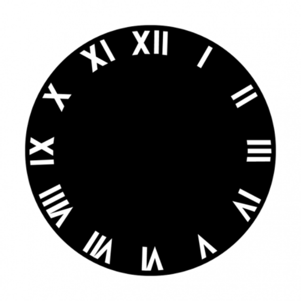 Apollo PrintScenic Glass Gobo ME2505 Clock Roman Numeral (Apollo PG-ME2505)