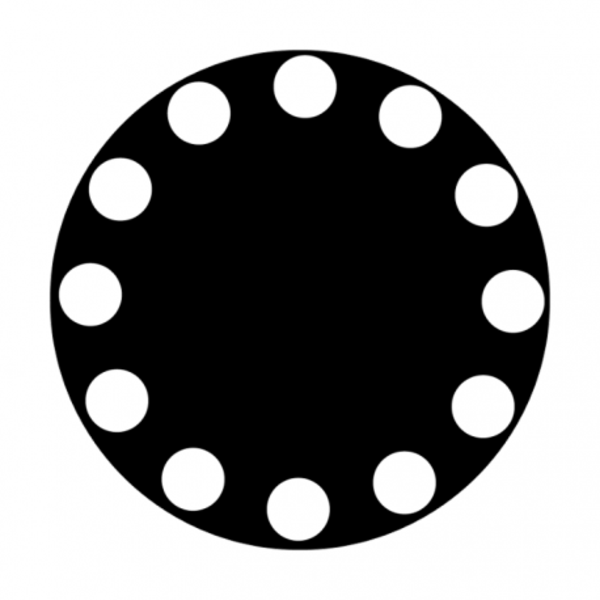 Apollo PrintScenic Plastic Gobo ME2040 Dots in Circle Medium (Apollo PP ...