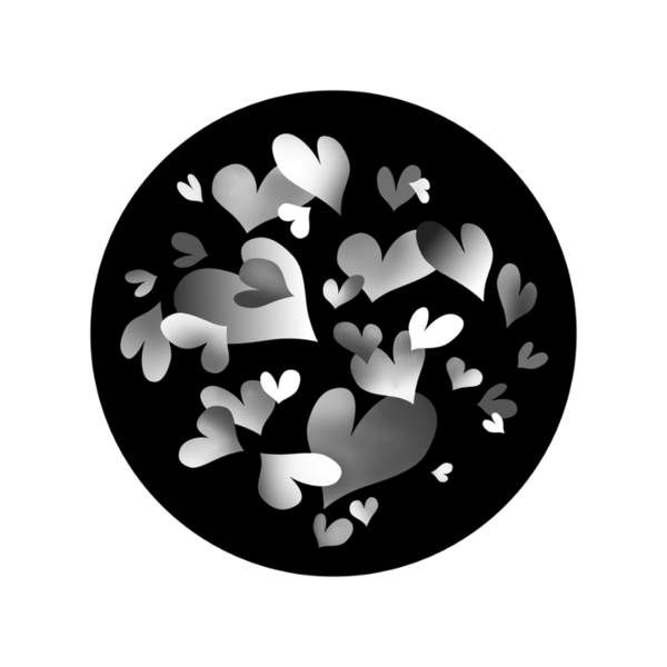 Apollo SuperRes Glass Gobo 1126 Cartoon Hearts (Apollo SR-1126)