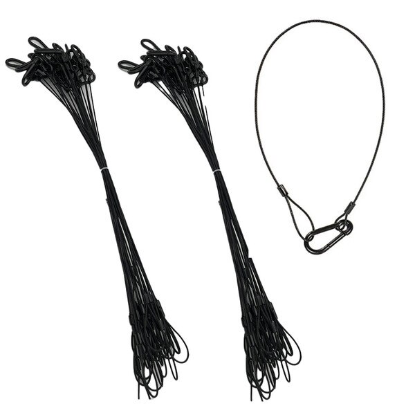 Black Safety Cable - 30 inches - 50 Pack