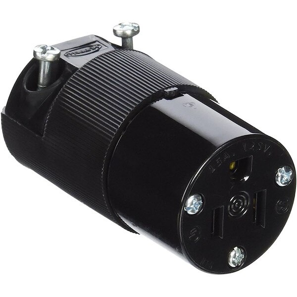Hubbell HBL5269EBK Insulgrip Heavy Duty 5-15R Edison - 15A 125V Female ...