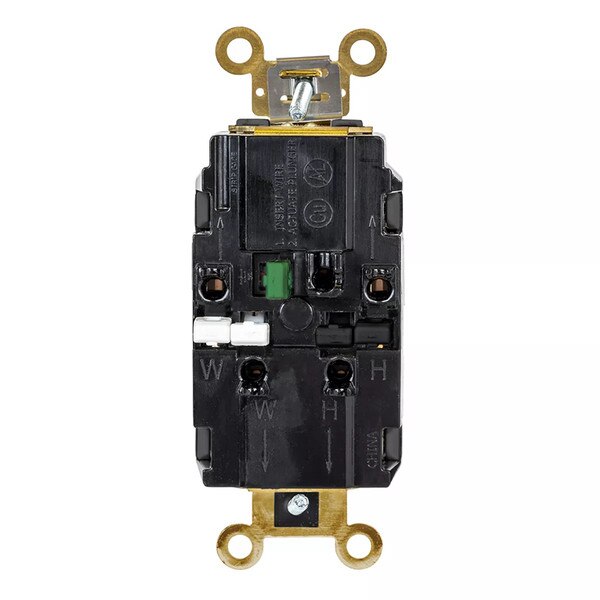 Hubbell EdgeConnect Duplex Receptacle, 20A 125V, 5-20R, Screwless ...