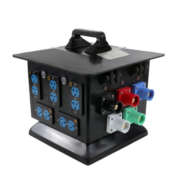 Lex 100 Amp 3 Phase Pagoda to 15 Duplex Receptacles (Lex DB100A-A401520)