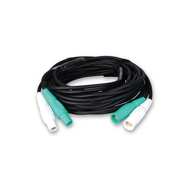 LEX 50ft 100A 2-Way Cam Feeder Cable with Green and White Connectors ...