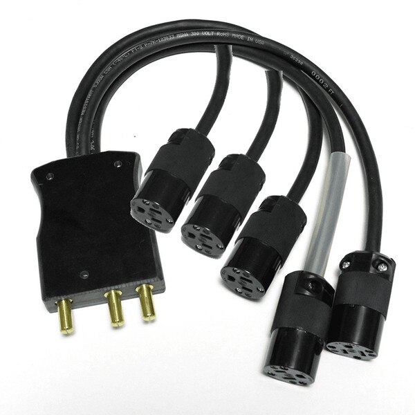 Lex SP100M-515F 100a Male Stage Pin to (5) 15a Edison Splitter (Lex ...