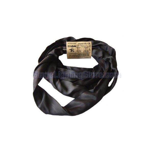 Black Nylon Steel Flex Roundsling - Galvanized Aircraft Cable Core- 3ft ...