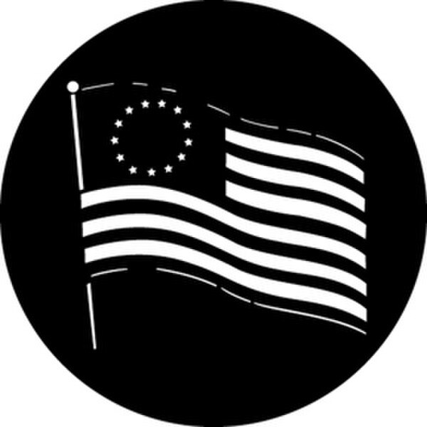 Rosco GAM Steel Gobo - Bicentennial Flag (Rosco GAM Steel Gobo 236)