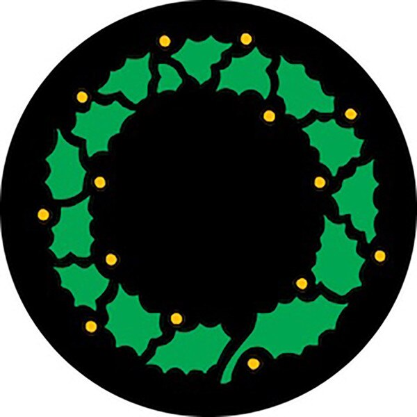 Rosco Glass Gobo 30mm and Under Size - Christmas Wreath Green and Gold ...